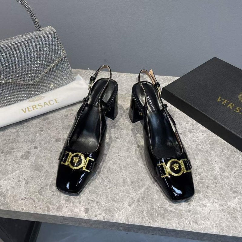 Versace Square Head Heeled Sandals SHS05148 – Prestige